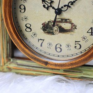 Accents | Doublesided Wrought Iron Clock Vintageinspired Table Clock ...